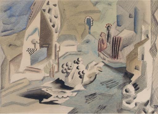 John Rutherford Armstrong | Surreal landscape | MutualArt