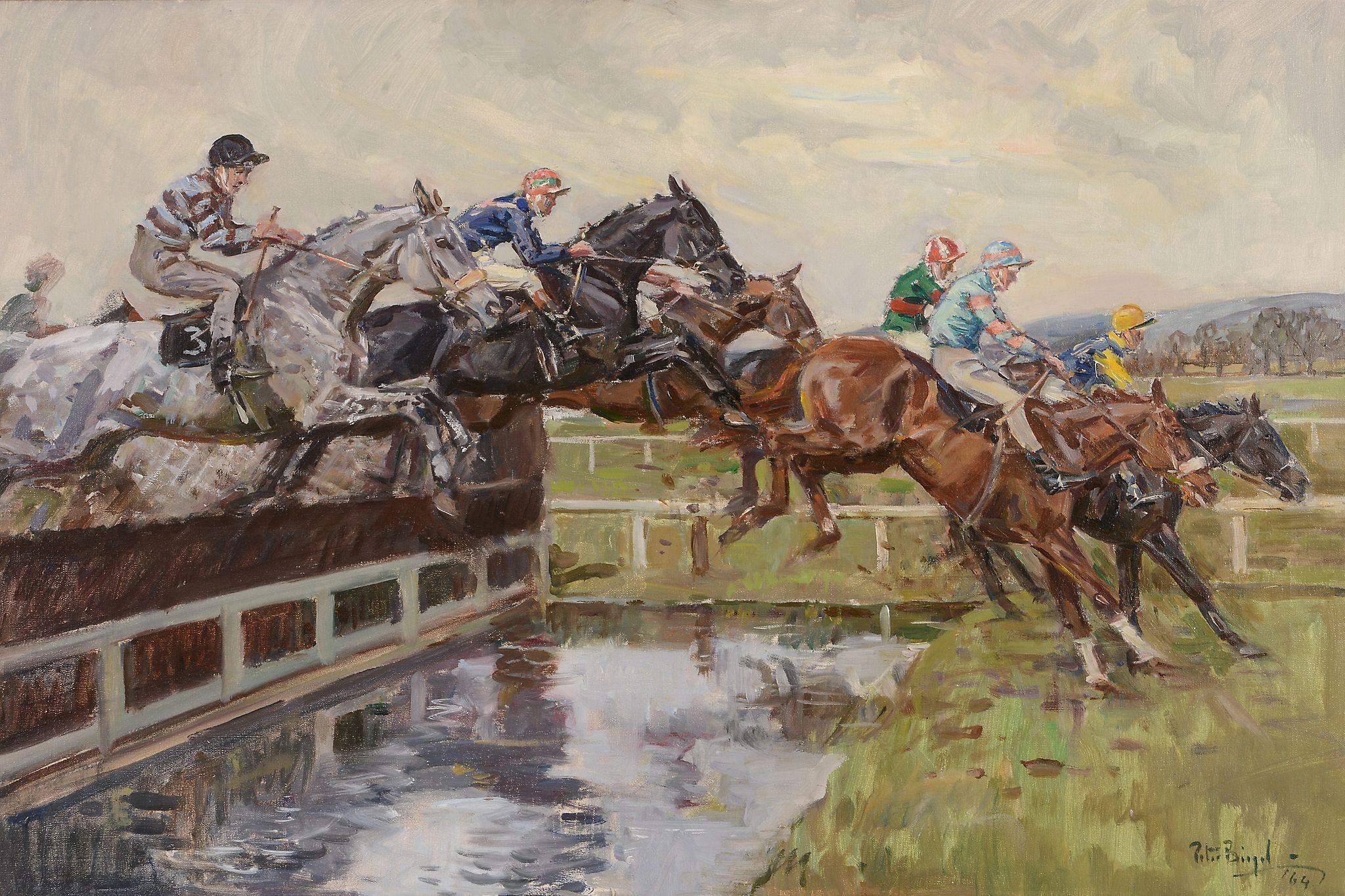 Peter Biegel | The water, Mackeson Gold Cup, Cheltenham (1964) | MutualArt