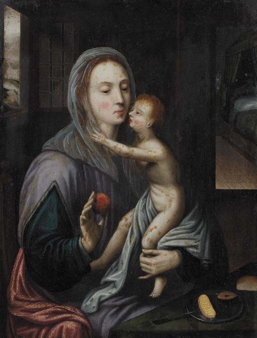 Joos Van Cleve | The Christ Child eating grapes | MutualArt