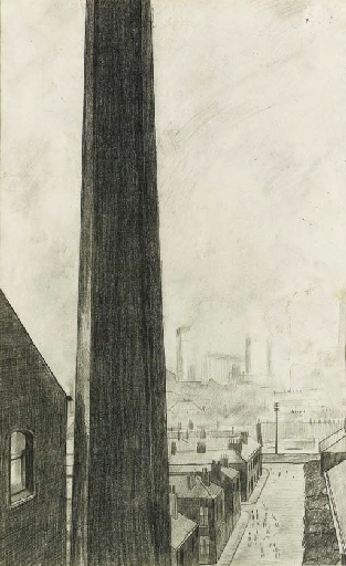 Laurence Stephen Lowry | Figures with a cat (1967) | MutualArt