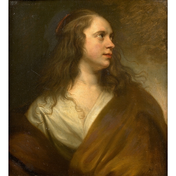 Jan van Oost | Portrait of a young woman of three-quarter length ...