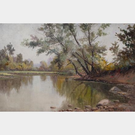 Silas Martin | Reflections in a Stream | MutualArt
