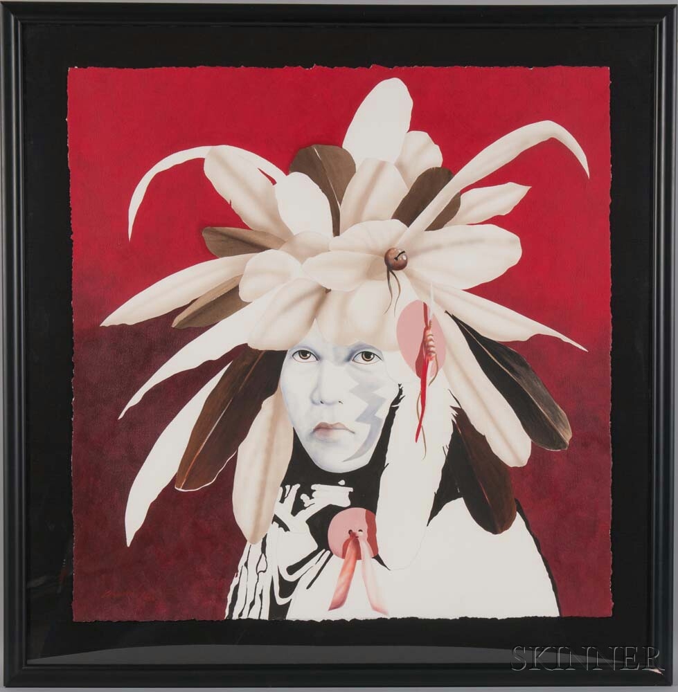 JD Challenger | Portrait Head of a Native American (1993) | MutualArt