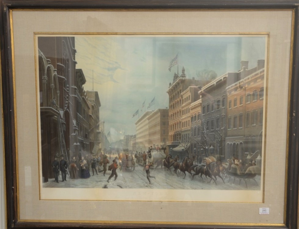 Hippolyte Victor Valentin Sébron | New York Winter Scene in Broadway ...