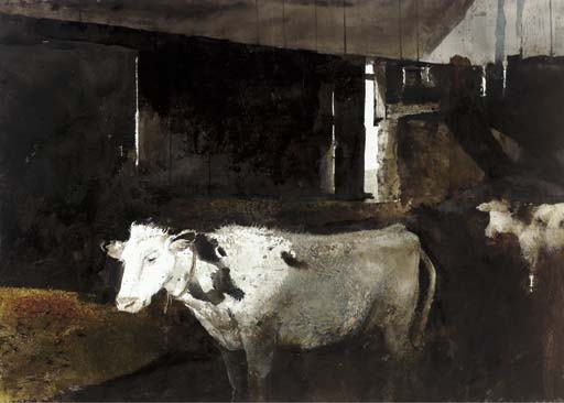 Andrew Wyeth | Cow Shed in Winter | MutualArt