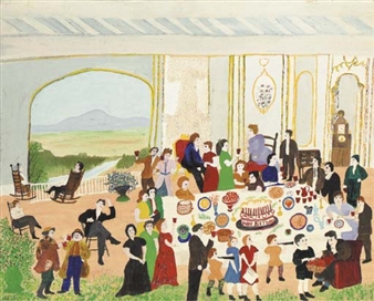 Grandma Moses | Birthday Cake (1953) | MutualArt