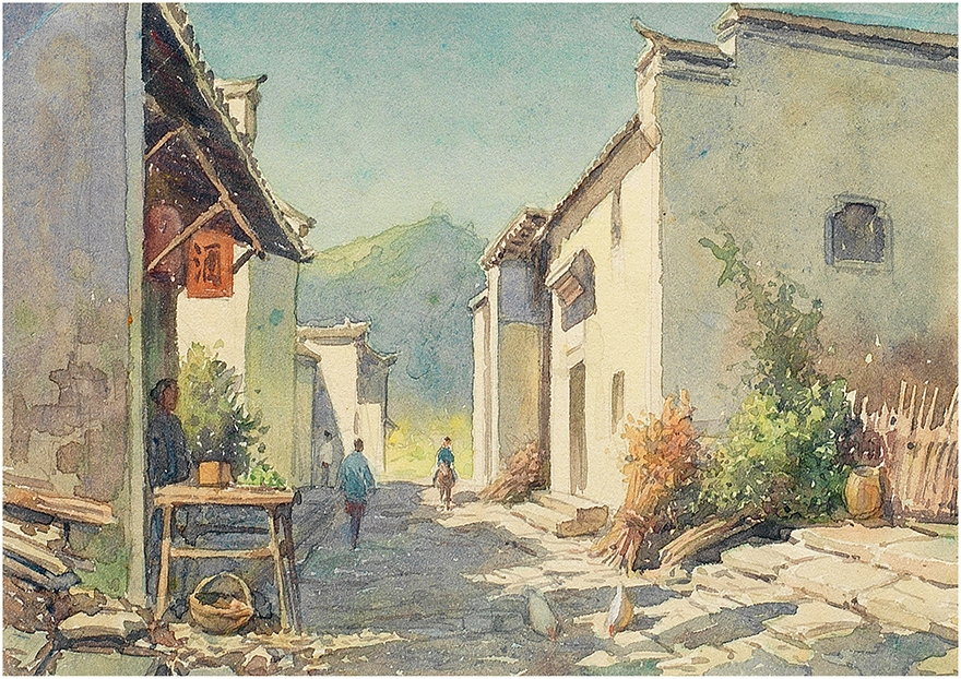 Pan Sitong | Streets View in the Southeast China (1960) | MutualArt