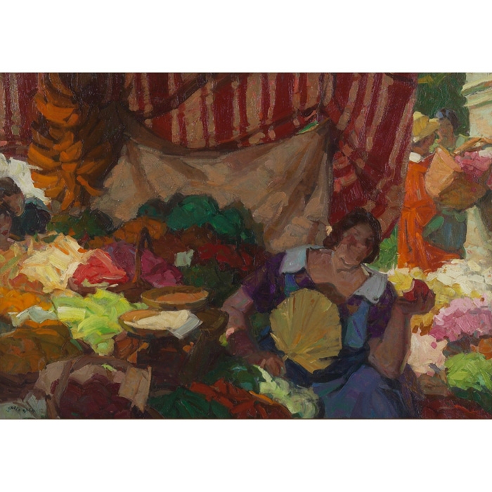 Walt Louderback | Third Avenue, Lower East Side (1922) | MutualArt