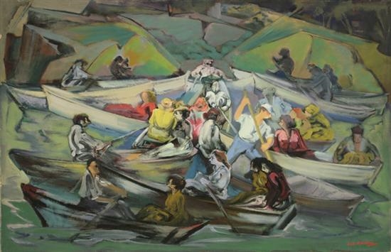 Joseph Raskin | Boating in the River | MutualArt