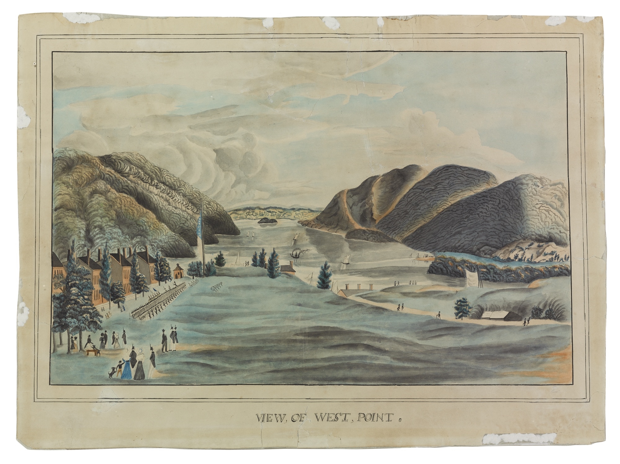 American School, 18th Century | VIEW OF WEST POINT (Circa 1828) | MutualArt