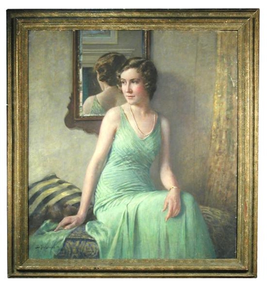 Bertram Priestman | Portrait of Miss Kathleen Billy Bell Half Length in ...