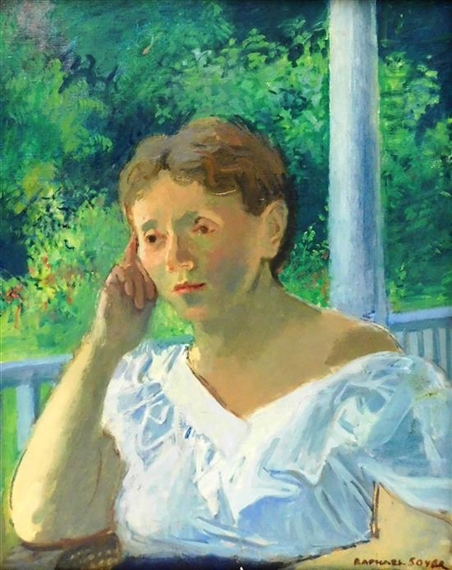 Raphael Soyer | Portrait of the Artist's Wife Mary (Circa 1920) | MutualArt