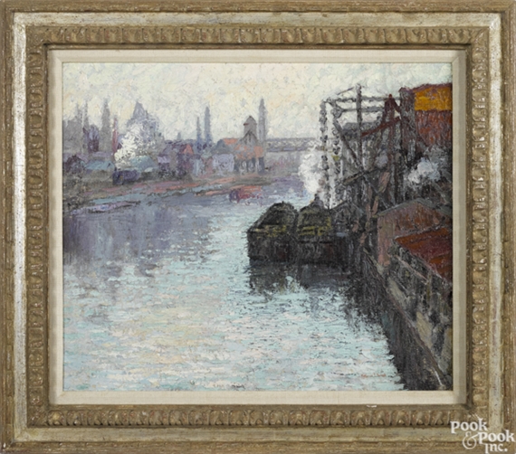 Katherine Levin Farrell | industrial river scene, probably the ...