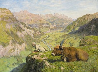 Alexander Leo Soldenhoff | Blick von einer Alp ins Linthtal (1901 ...