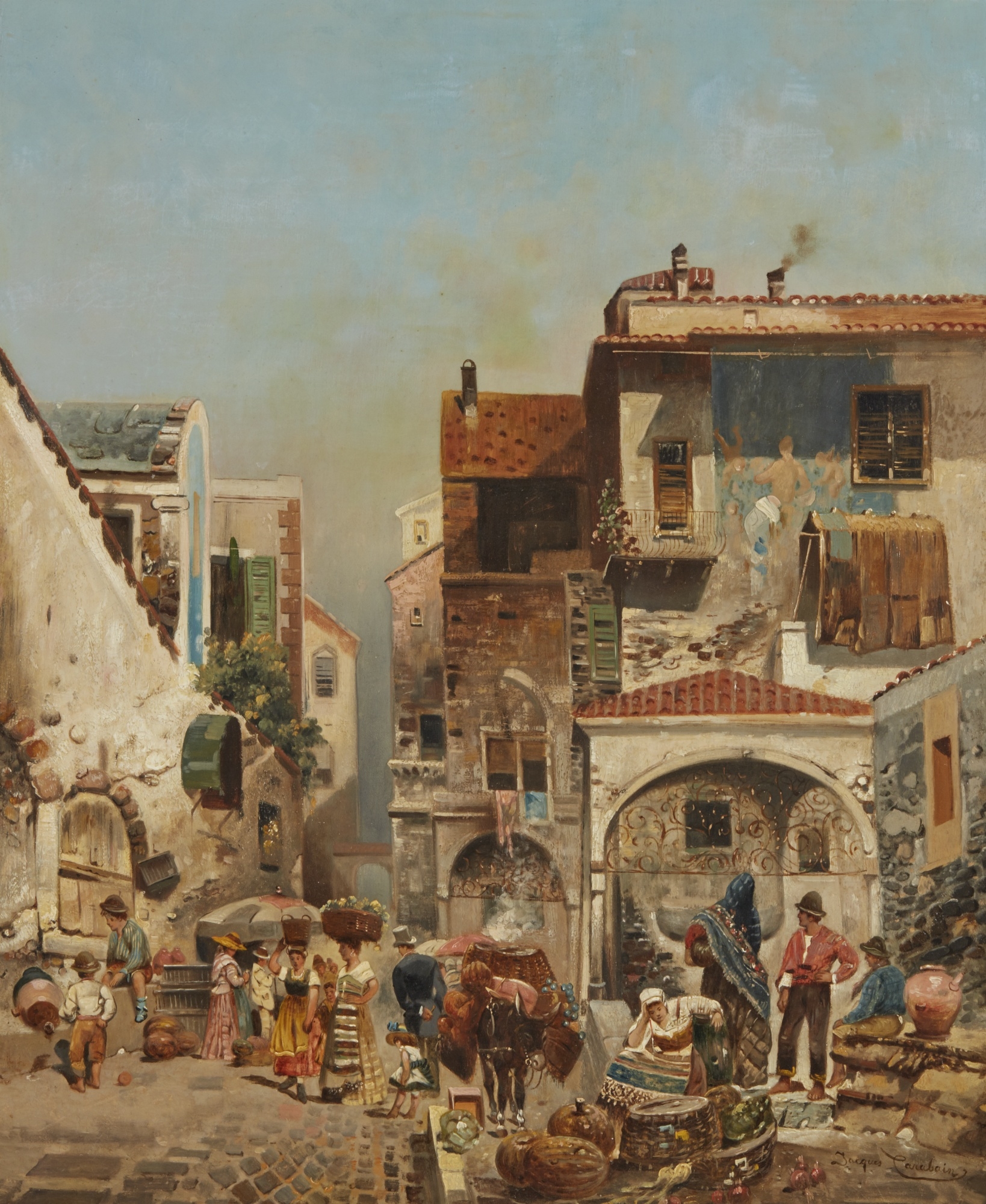 Jacques François Carabain | THE VILLAGE MARKET | MutualArt