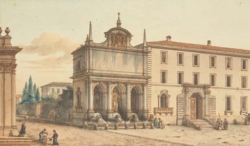 Victor-Jean Nicolle | La fontaine de l'Aqua Felice à Rome | MutualArt