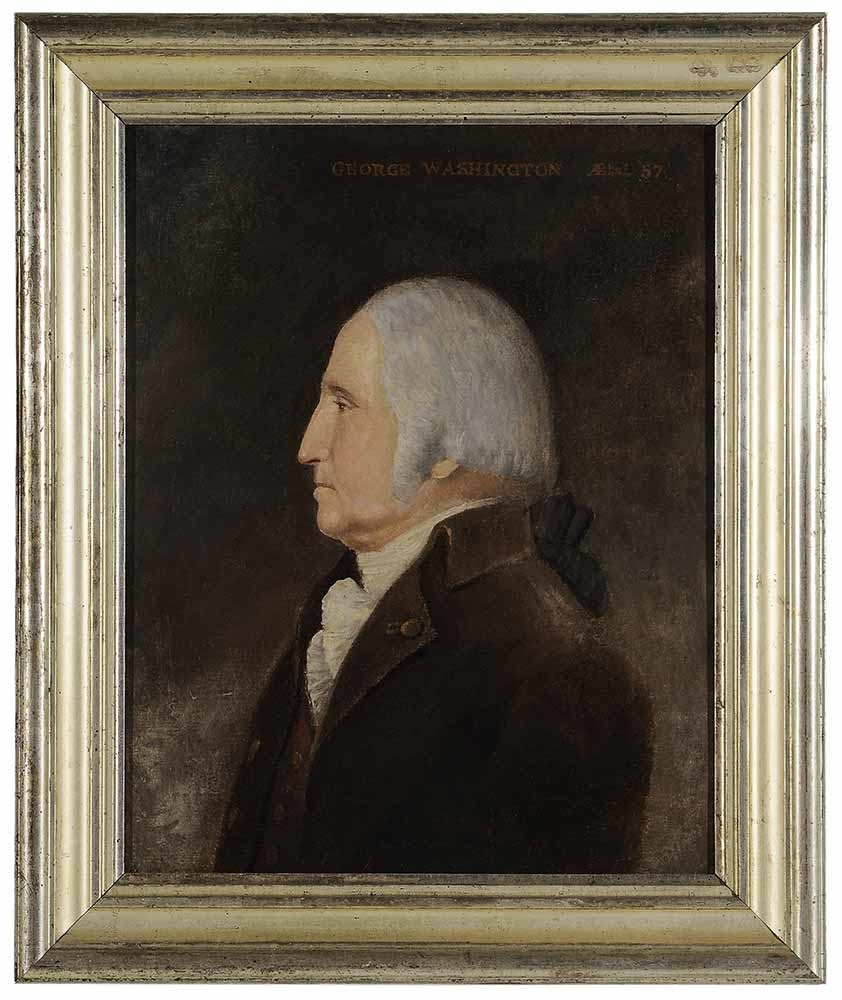 James Sharples | Profile Portrait of George Washington Facing Left in ...