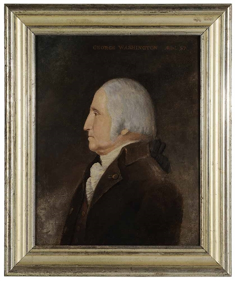 James Sharples | Profile Portrait of George Washington Facing Left in ...