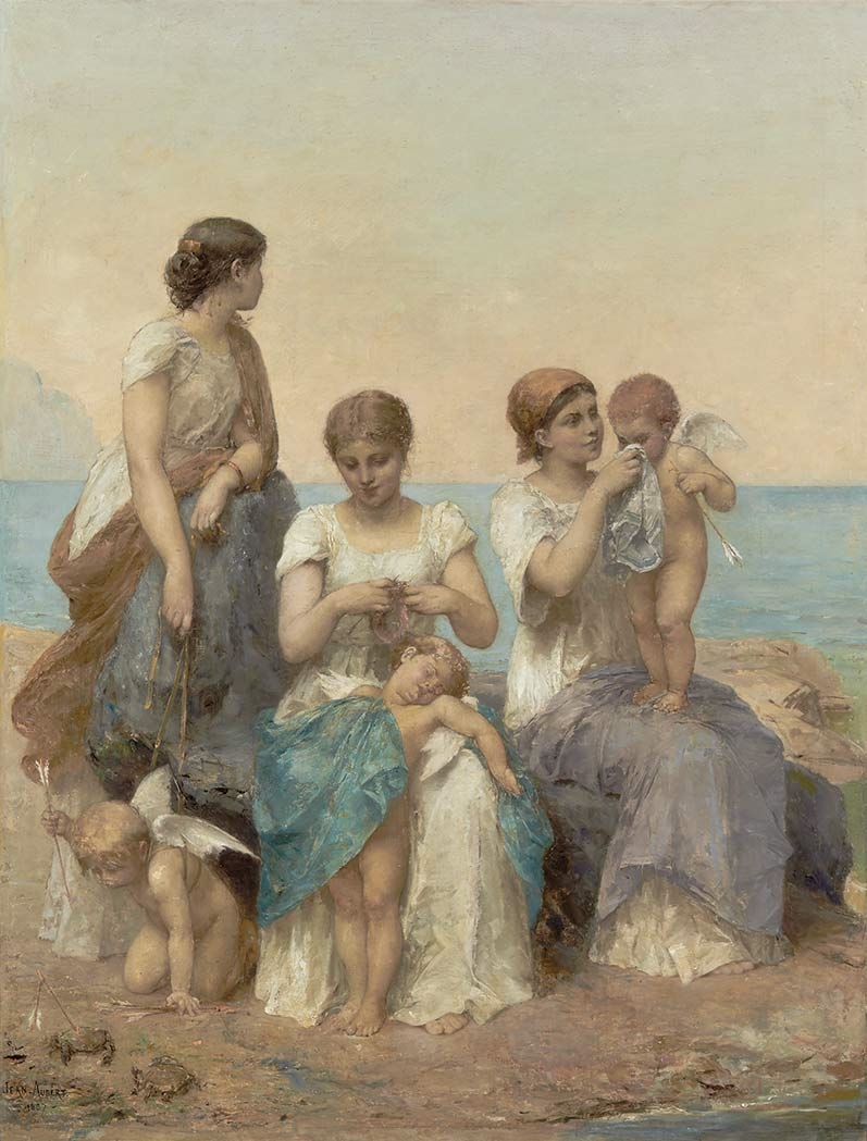 Jean Ernest Aubert | Minding the Children | MutualArt