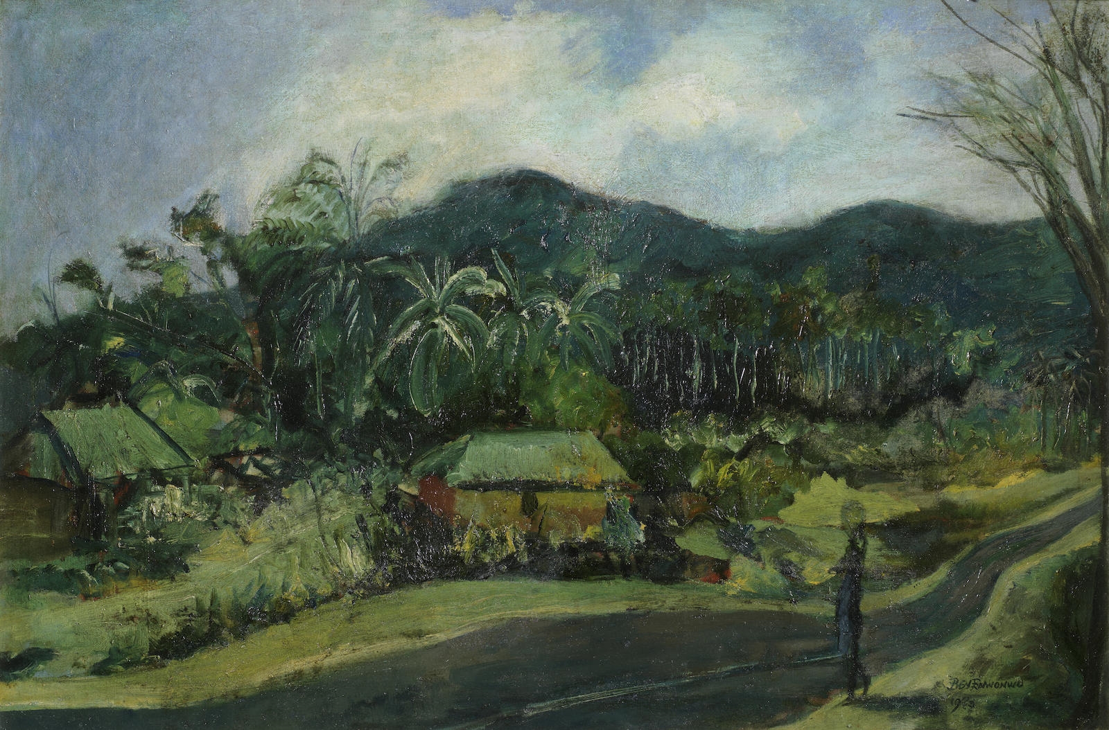Ben Enwonwu | A village scene (1983) | MutualArt