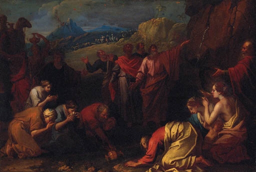 Pierre Jacques Cazes | Moses striking the Rock | MutualArt