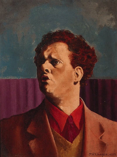 J.W. Edwards | Portrait of Dylan Thomas (1953) | MutualArt