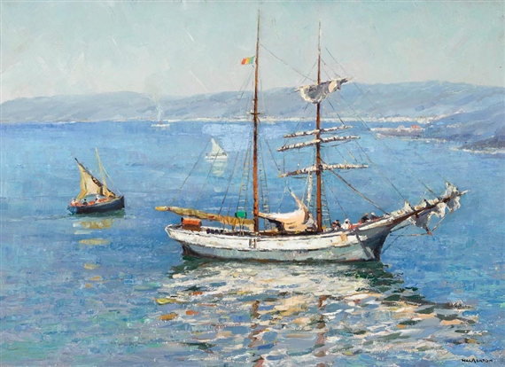 John William Ashton | Ketch in Sydney Harbour | MutualArt