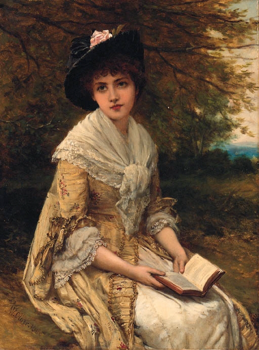 William Oliver Jr. | A Moment's Reflection (1880) | MutualArt