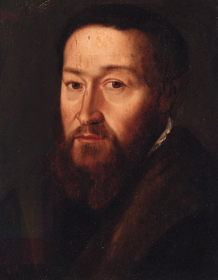 Adriaen Thomas Key | Portrait of a gentleman, head and shoulders, in a ...