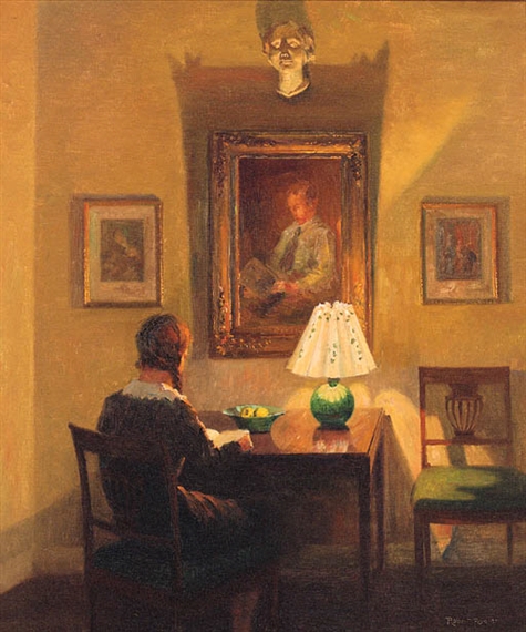 Robert Panitzsch | Reading by Lamplight | MutualArt