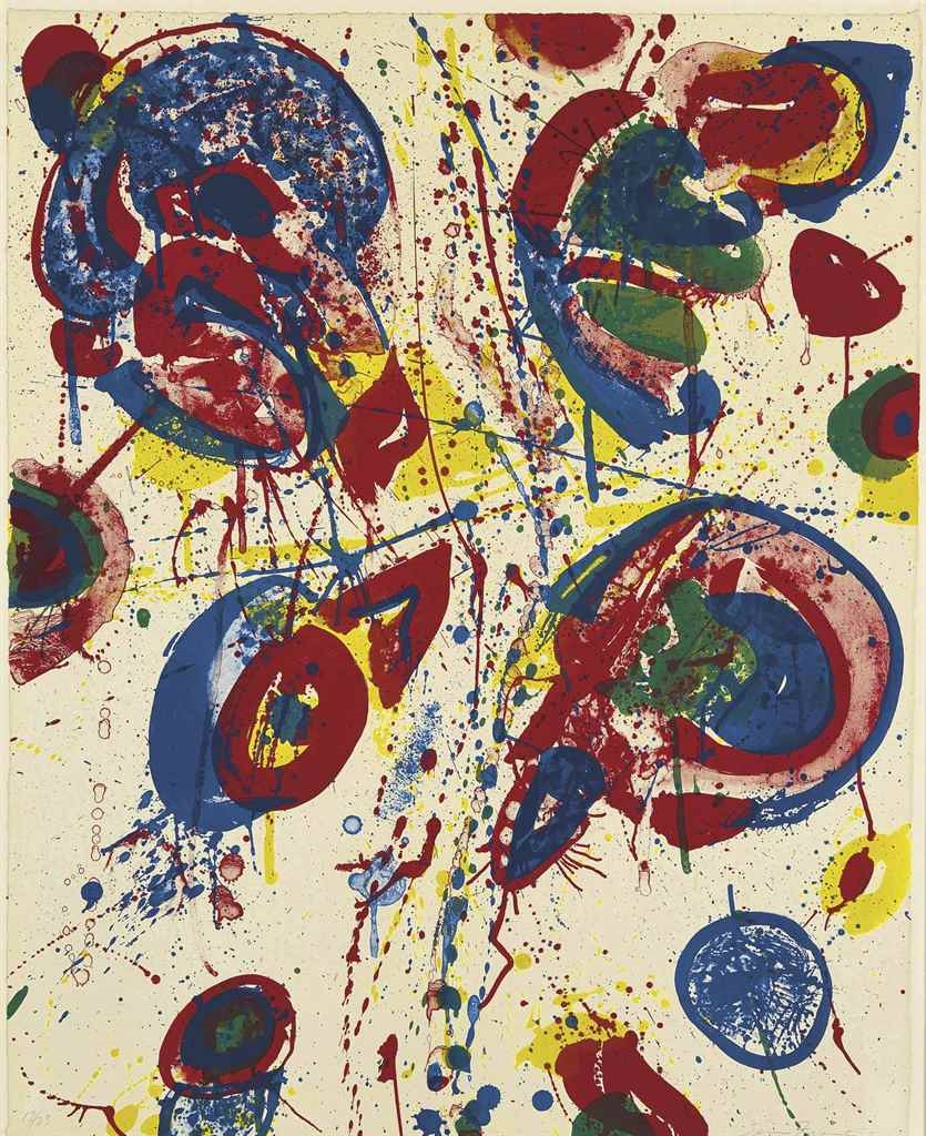 Sam Francis | Bright Jade Ghost, Variant (SF-28) (1963) | MutualArt