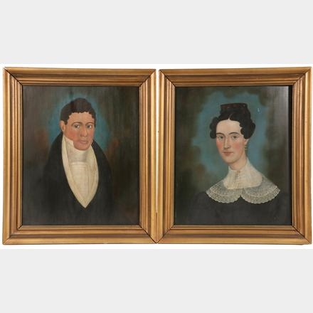 E. E. Finch | Naive Portraits of Mr. and Mrs. Ellison | MutualArt