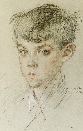 Augustus Edwin John | Portrait of Tim Pugh (1944) | MutualArt