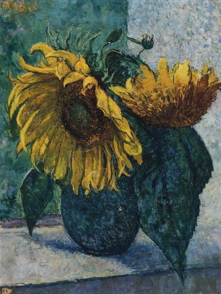 Francis Brooks Chadwick | Vase de tournesols | MutualArt