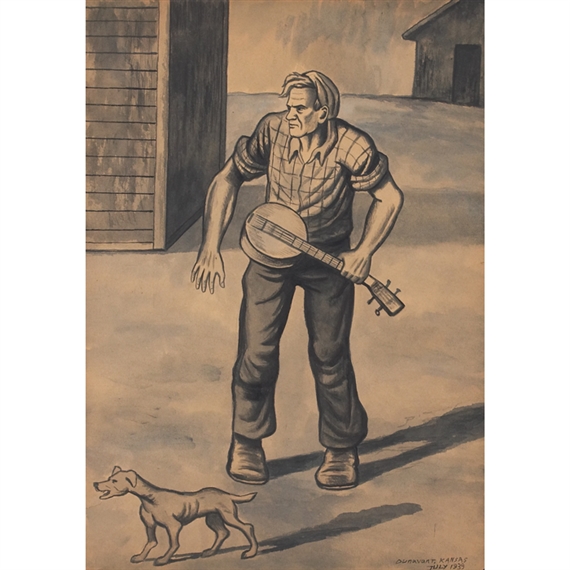 John Steuart Curry | Two Works: Dunavant, Kansas (1939) | MutualArt