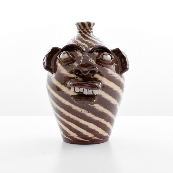 Lisk Charles | Large Folk Art Grotesque Face Jug | MutualArt