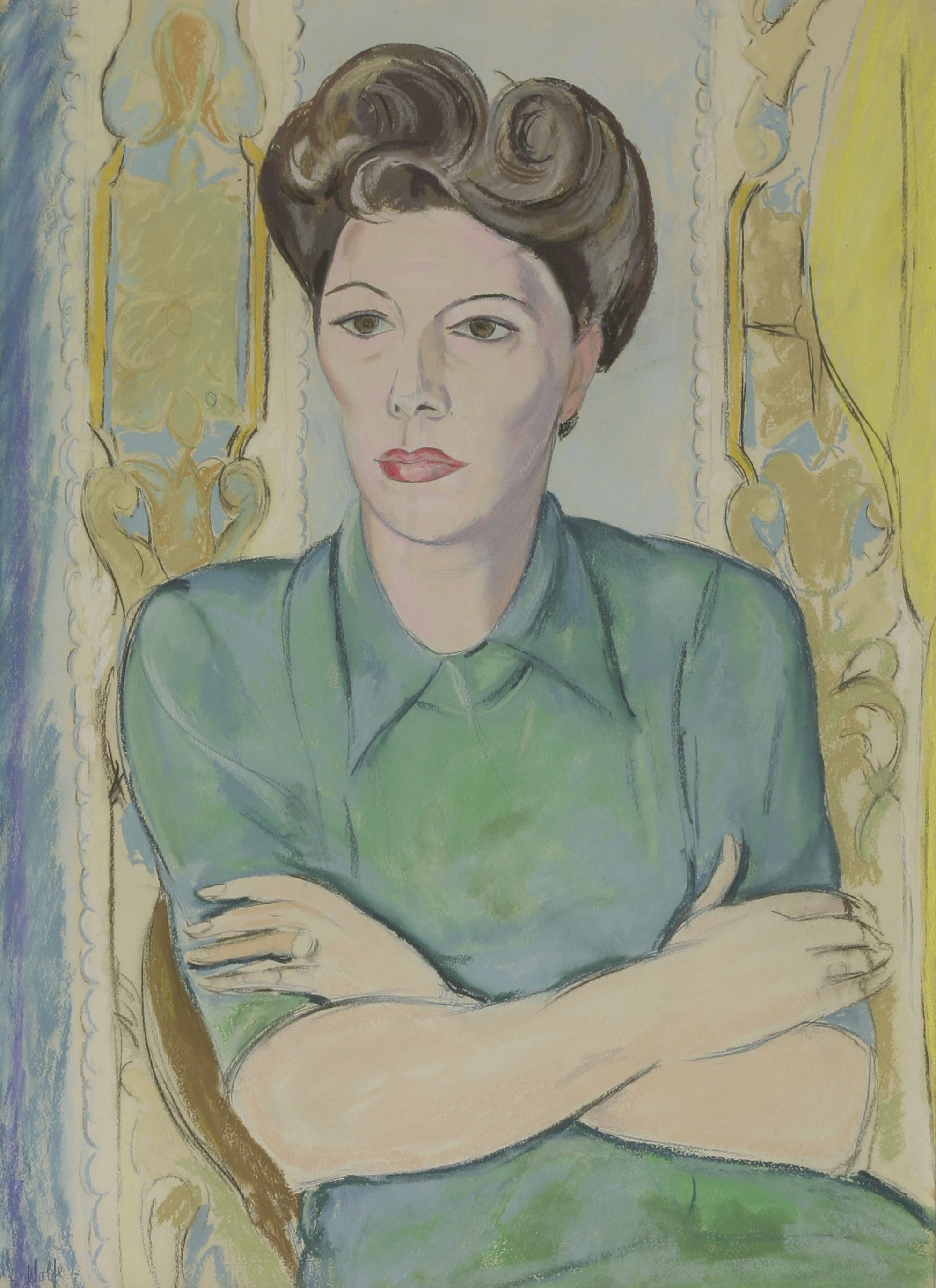 Edward Wolfe | PORTRAIT OF A LADY, BELIEVED TO BE MRS UNA WING, WIFE OF ...