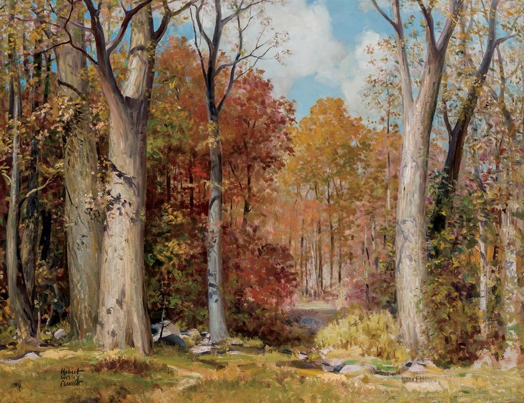 Robert Wesley Amick | Autumn Forest Scene | MutualArt