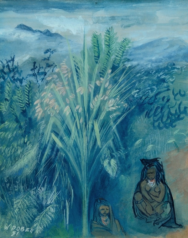 William Dobell | Sketch for Girls Under the Pandanus Tree (1951 ...