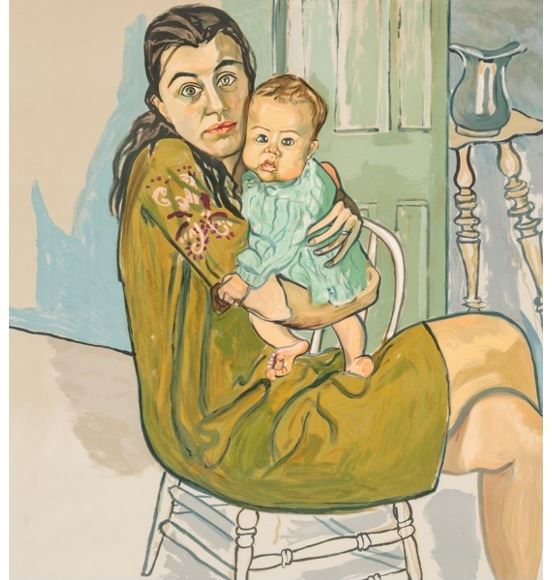 Alice Neel | Mother and Child (Nancy and Olivia) (1982) | MutualArt