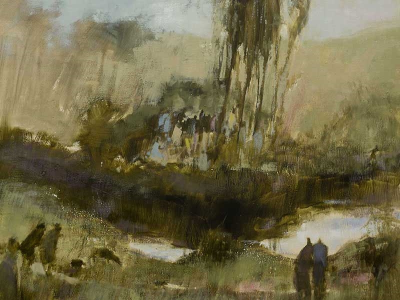 Ann Lindsell-Stewart | Abstract Landscape with Figures | MutualArt