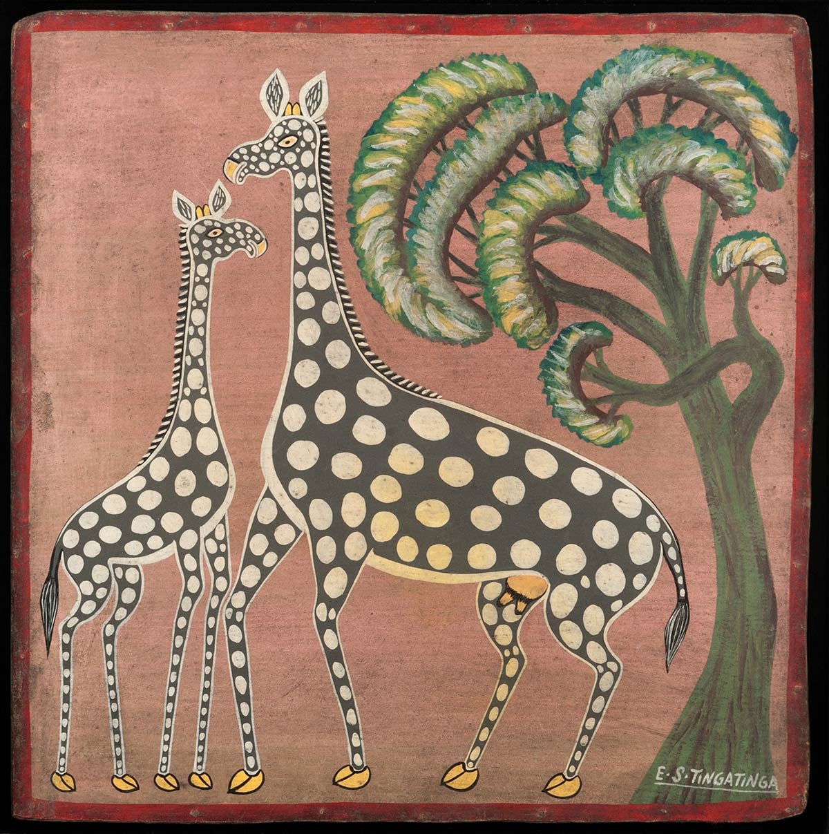 Eduardo Saidi Tingatinga | Untitled (Twiga) (1968 - 1972) | MutualArt