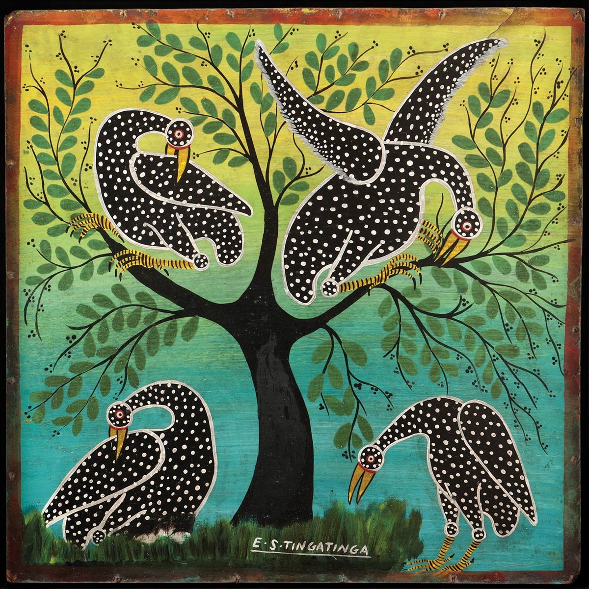 Eduardo Saidi Tingatinga | Untitled (Khanga) (1968 - 1972) | MutualArt