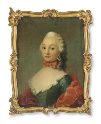 Peder Als | Portrait of a distinguished lady in the blue dress | MutualArt