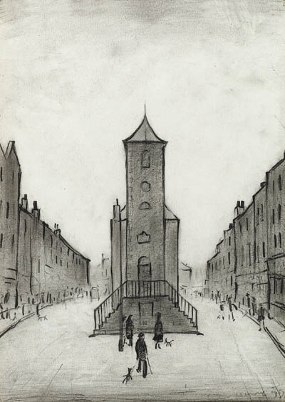 Laurence Stephen Lowry | Old house and steps (1957) | MutualArt