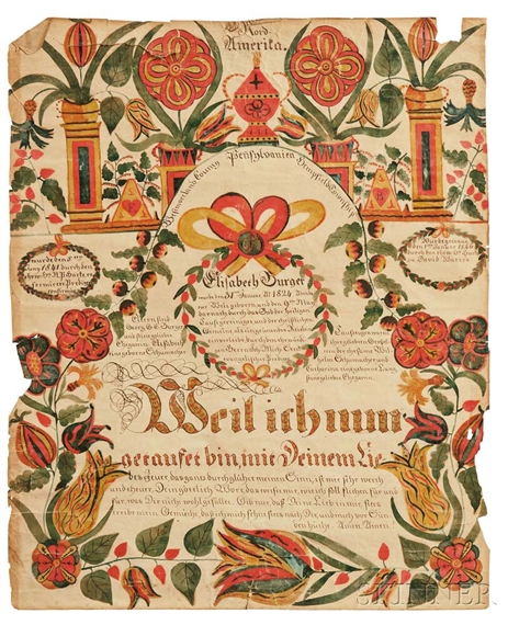 George Gottfried Ephraim Burger | Fraktur | MutualArt