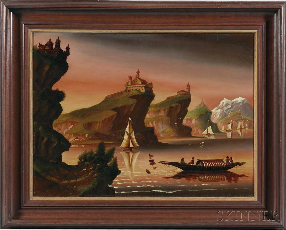 Thomas Chambers | CASTLES ON THE RHINE RIVERVIEW (Circa 1840) | MutualArt