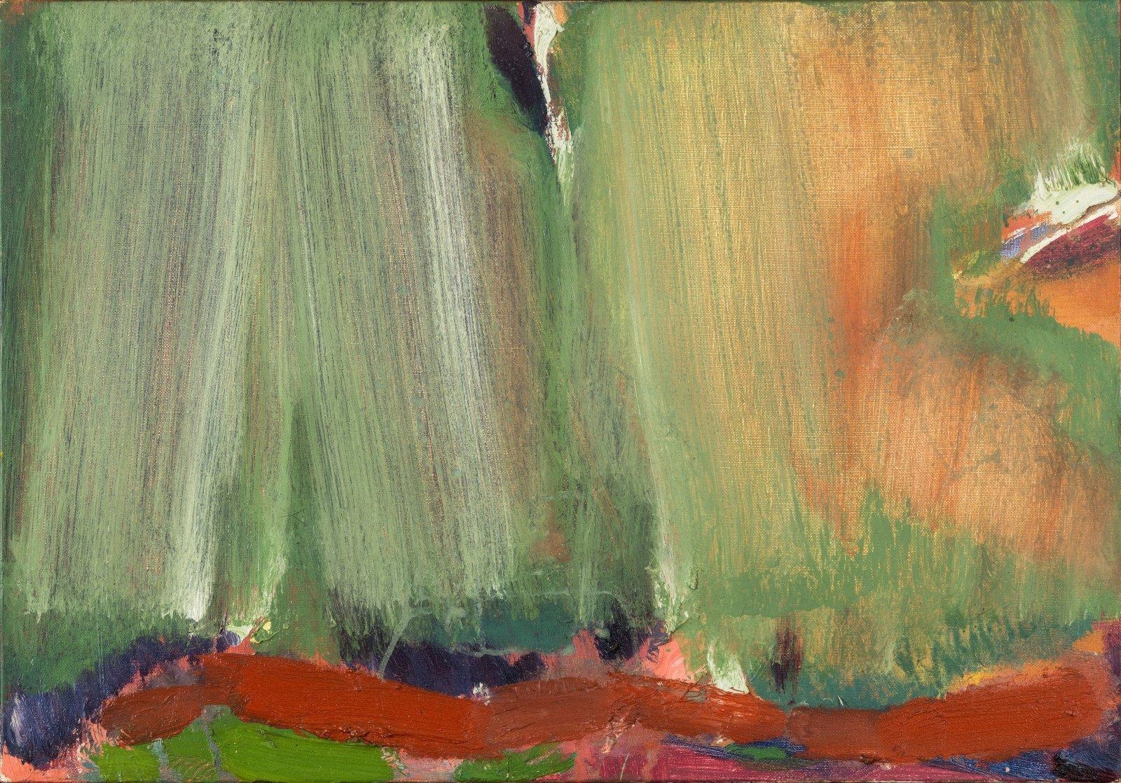 Olivier Debré | Vert et rose barre rouge, Brocéliande (1979 - 1980 ...