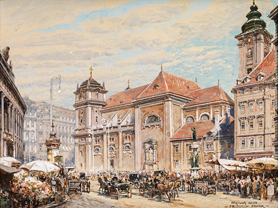 Friedrich Frank | Blick auf die Freyung in Wien | MutualArt