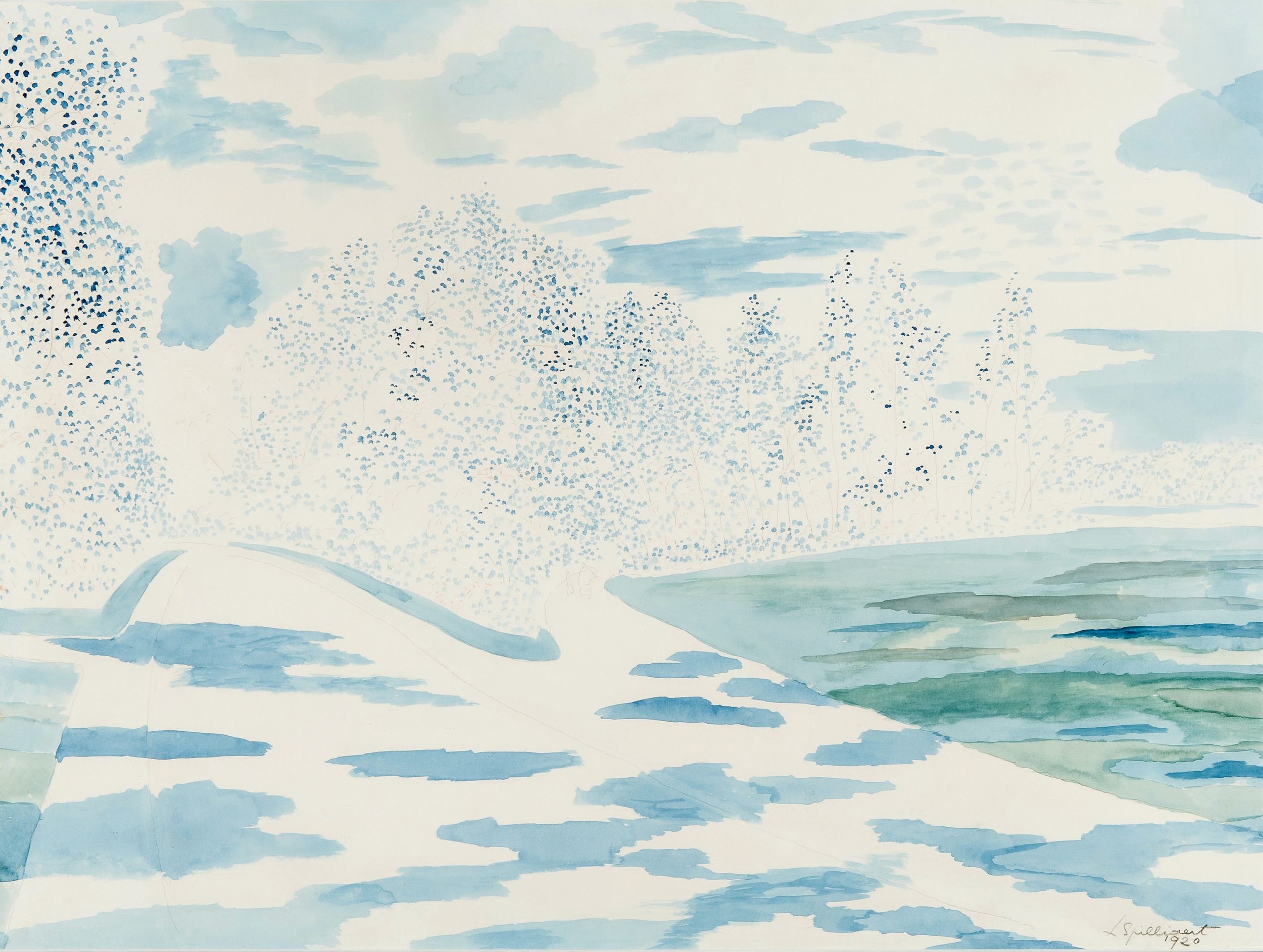 Léon Spilliaert | Beach Scene (1920) | MutualArt
